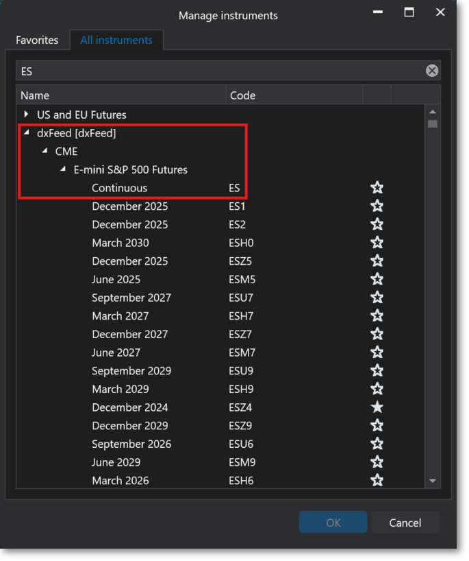 dxFeed connection in ATAS – dxFeed Retail